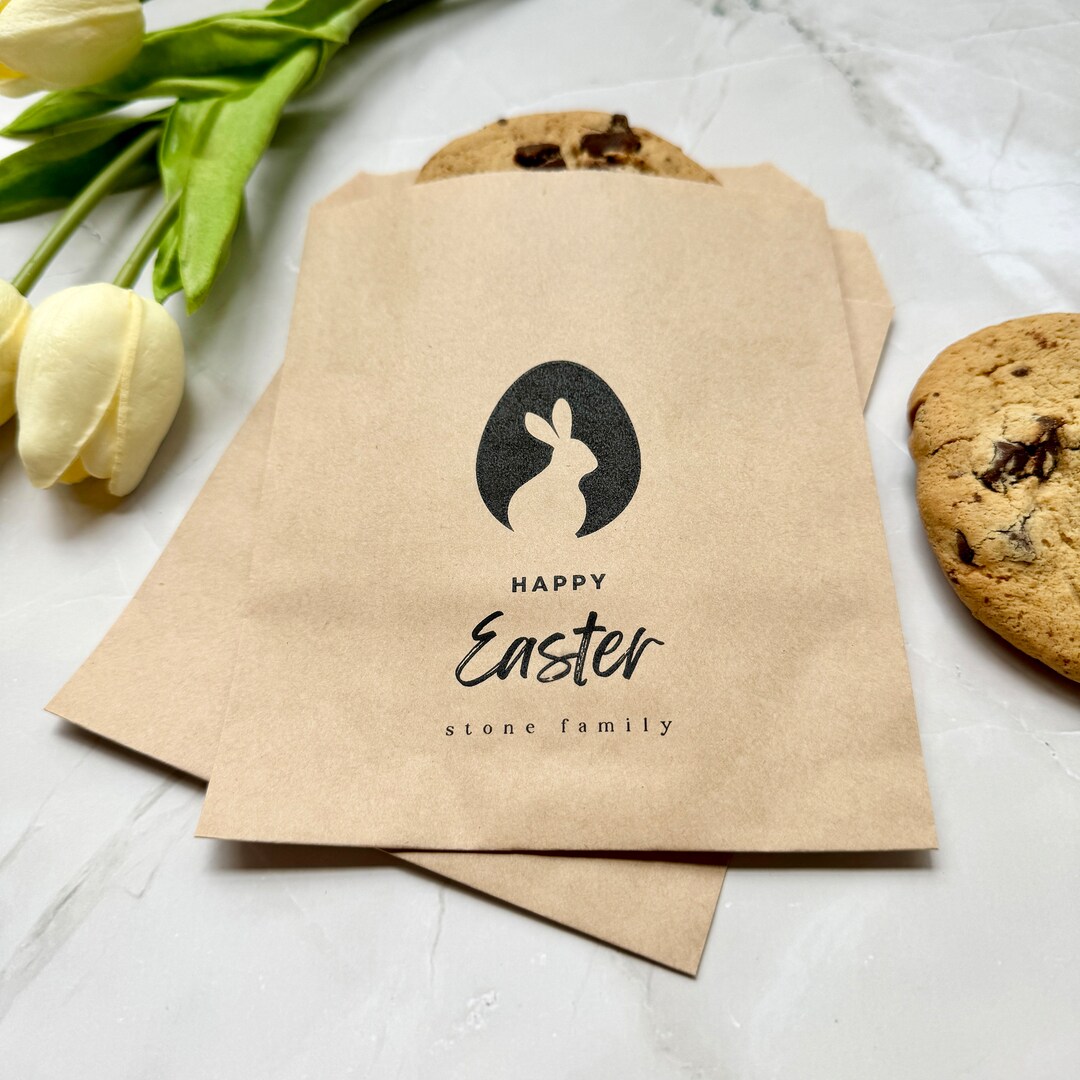 Happy Easter Cookie Bag, Happy Easter Celebration Personalized Favor ...