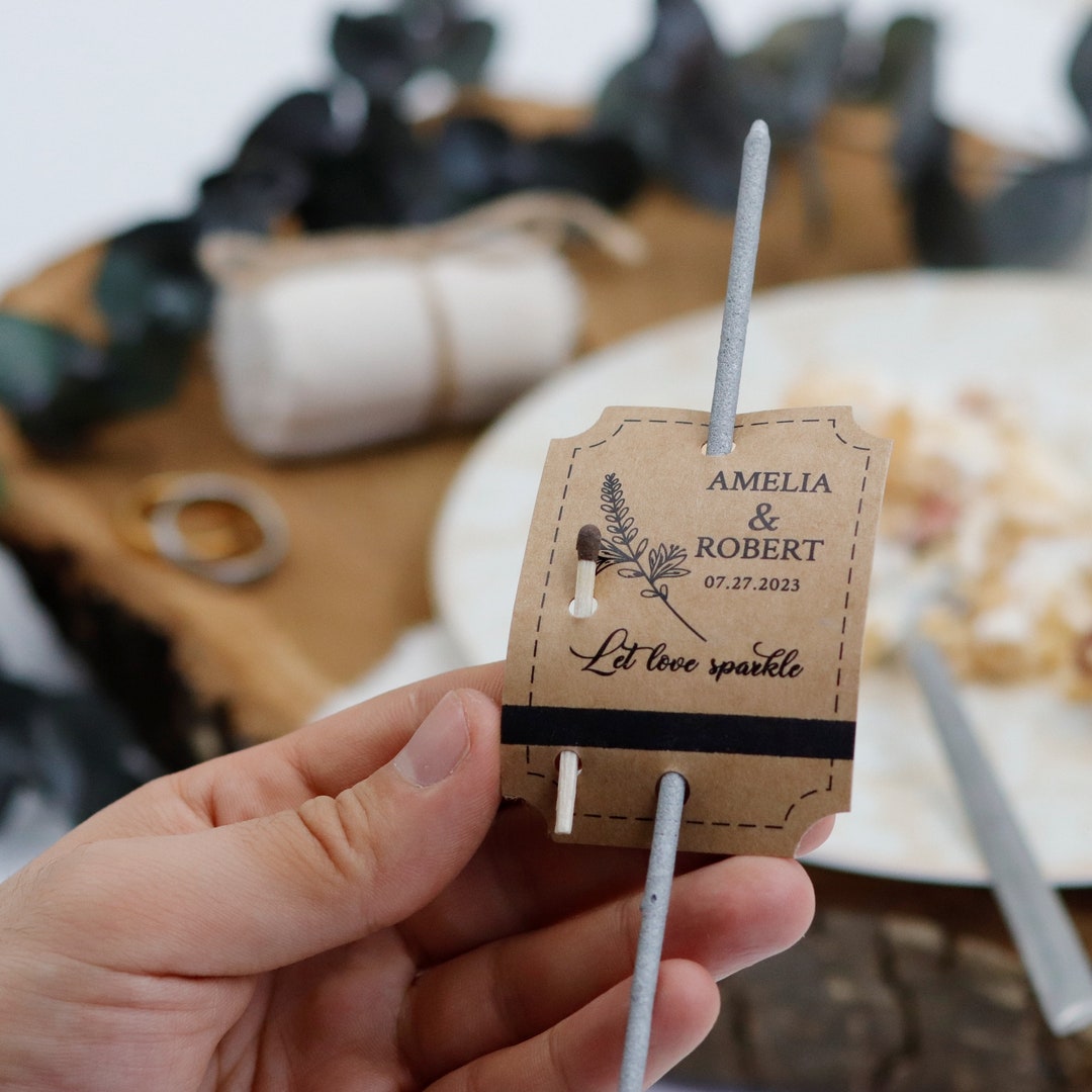 Personalized Sparkler Tag for Wedding, Party, Engagement and ...