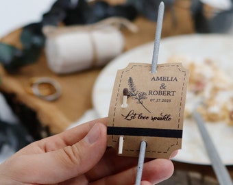 Personalized Sparkler Tag for Wedding, Party, Engagement and ...