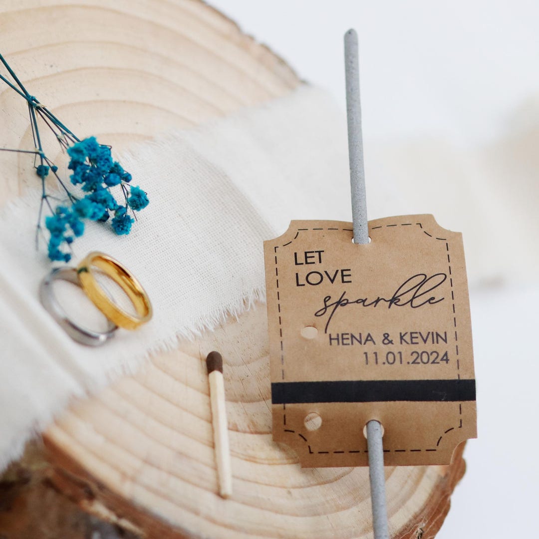 Personalized Sparkler Tag for Wedding, Party, Engagement and ...