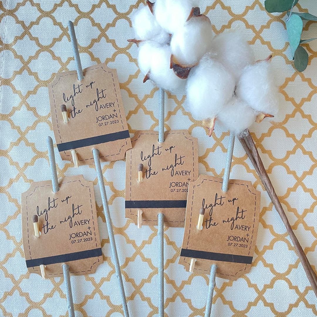 Personalized Sparkler Tag for Wedding, Party, Engagement and ...
