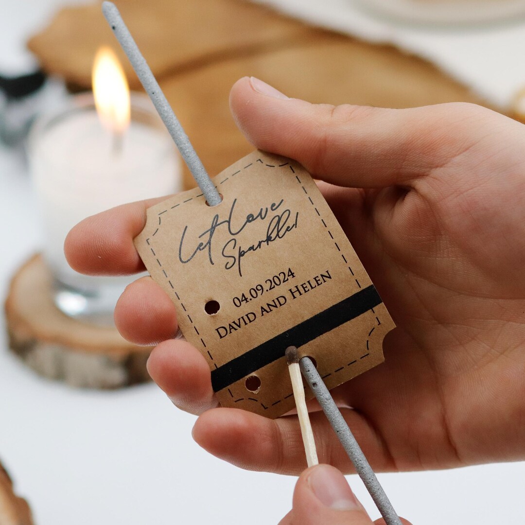 Personalized Sparkler Tag for Wedding, Party, Engagement and ...