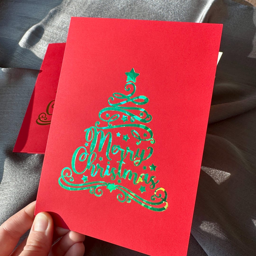 Personalized Christmas Card - Custom Holiday Greeting Card With Name ...