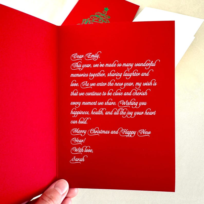Personalized Christmas Card - Custom Holiday Greeting Card With Name ...