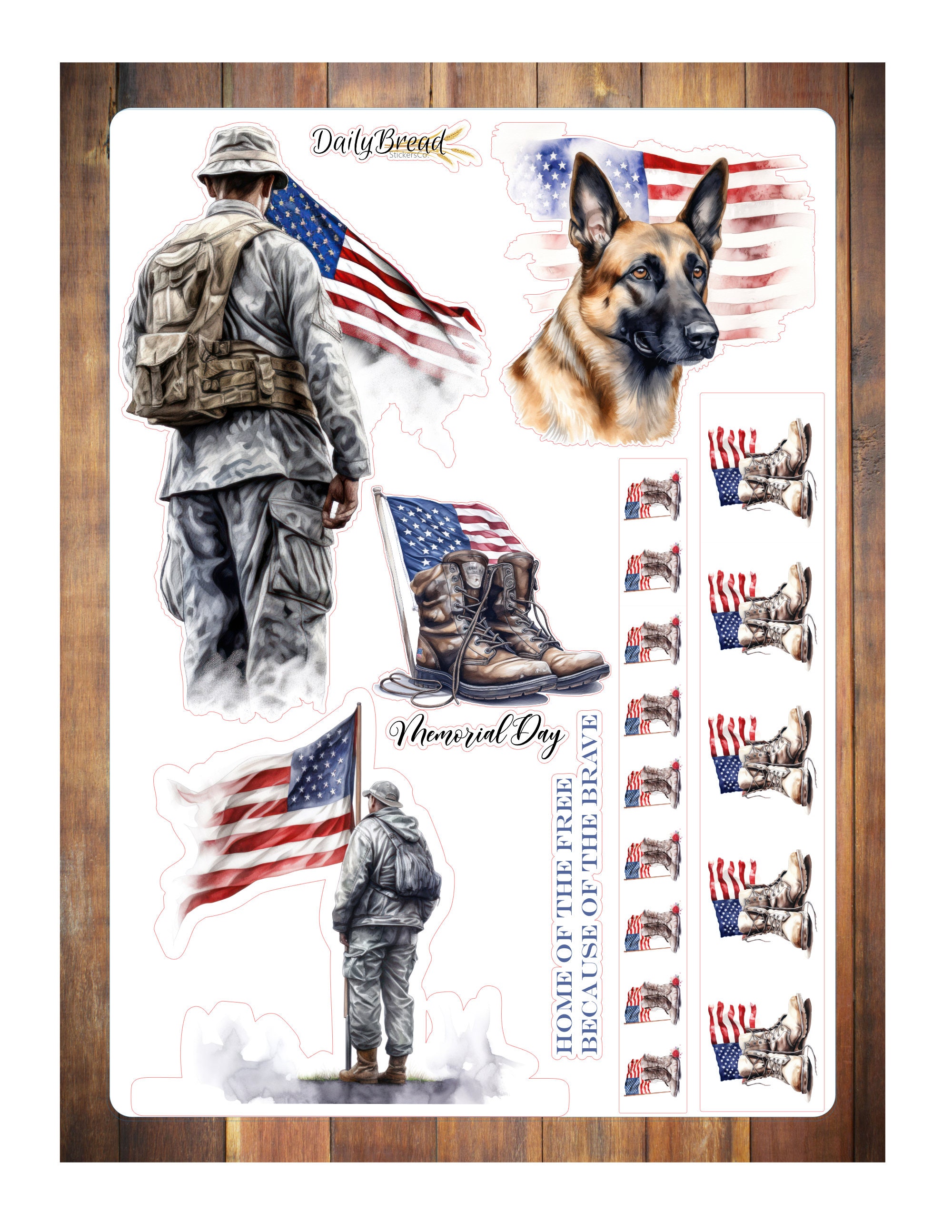 Memorial Day Planner Stickers - Psalm 34:18 or Journaling Kit - Etsy