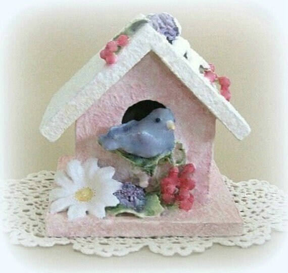 Miniature Bird House . Flower Bird House . Decorative Bird - Etsy