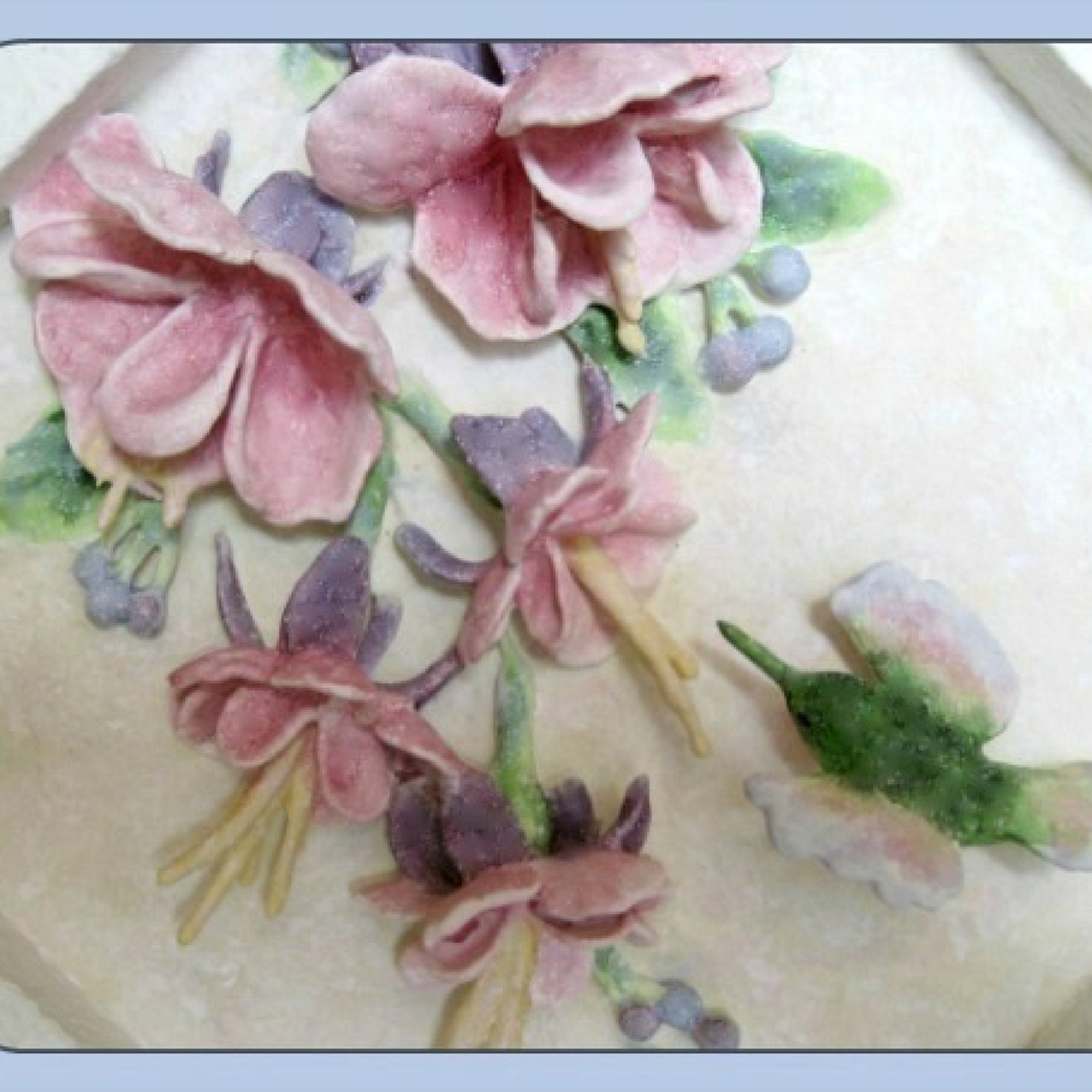 Hummingbird Pink Floral Arrangement Wall Plaque . Shabby Chic Nursery ...