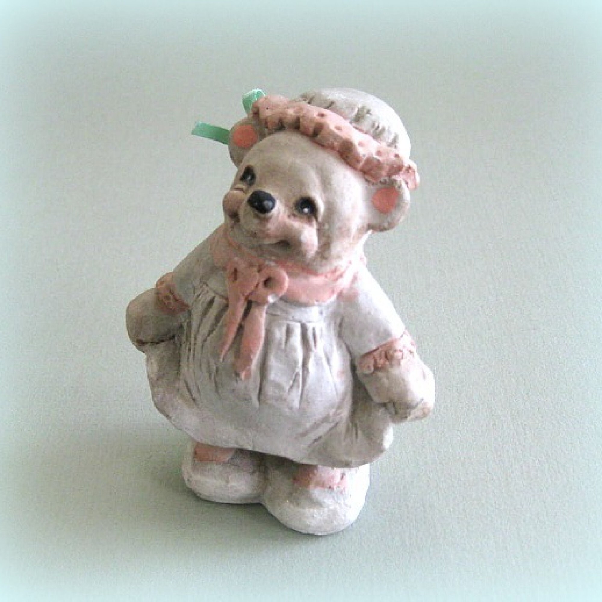 Baby Bear Figurine . Miniature Girl Bear Sculpture . Stone - Etsy