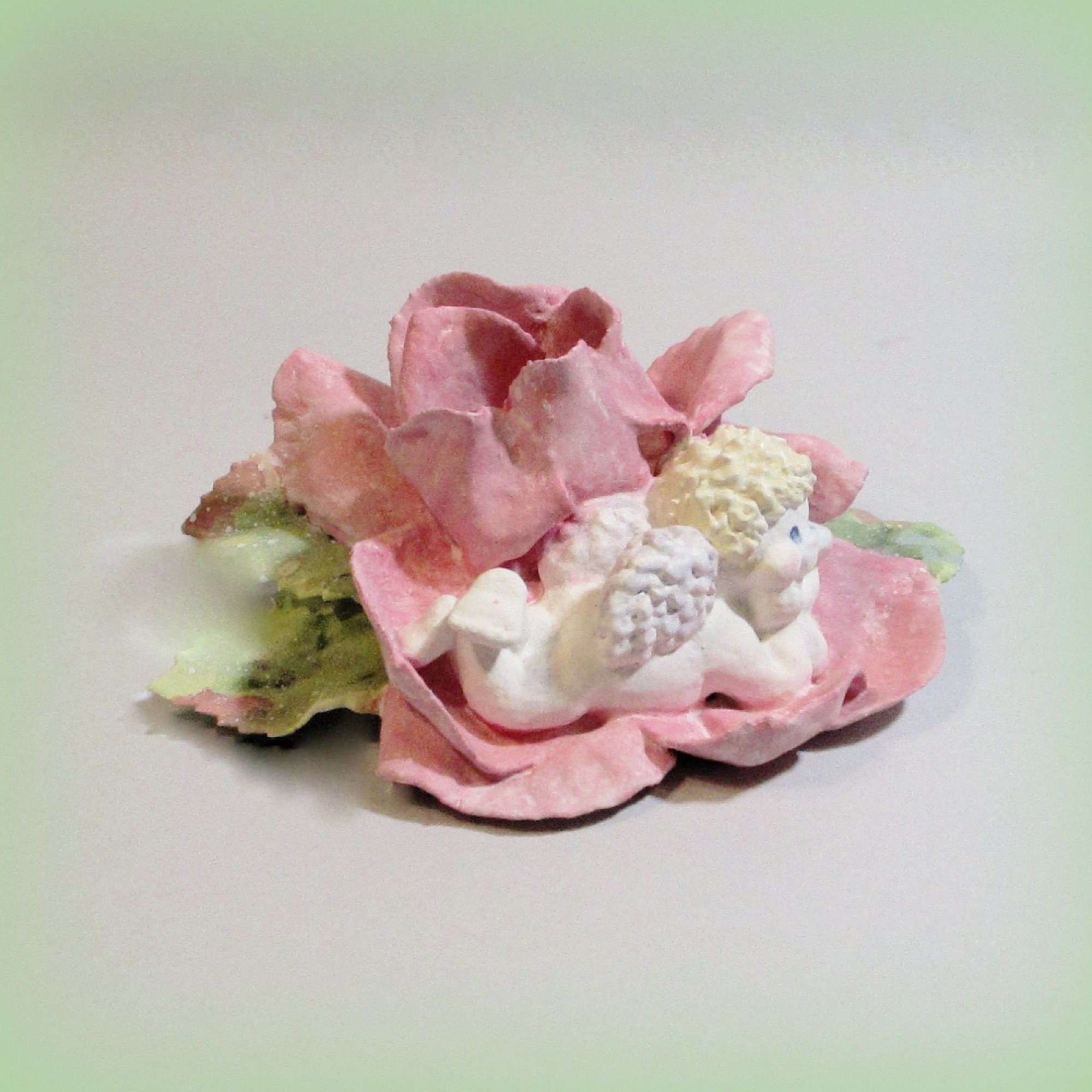 Dreamsicle Figurine . Baby Angel Figurine . Cherub Figurine . Shabby ...