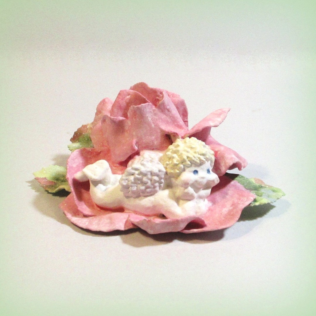 Dreamsicle Figurine . Baby Angel Figurine . Cherub Figurine . Shabby ...