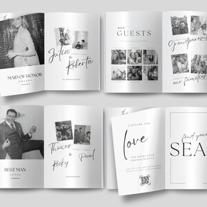 30 Pages Wedding Day Magazine Template Canva | Seating Chart Wedding ...