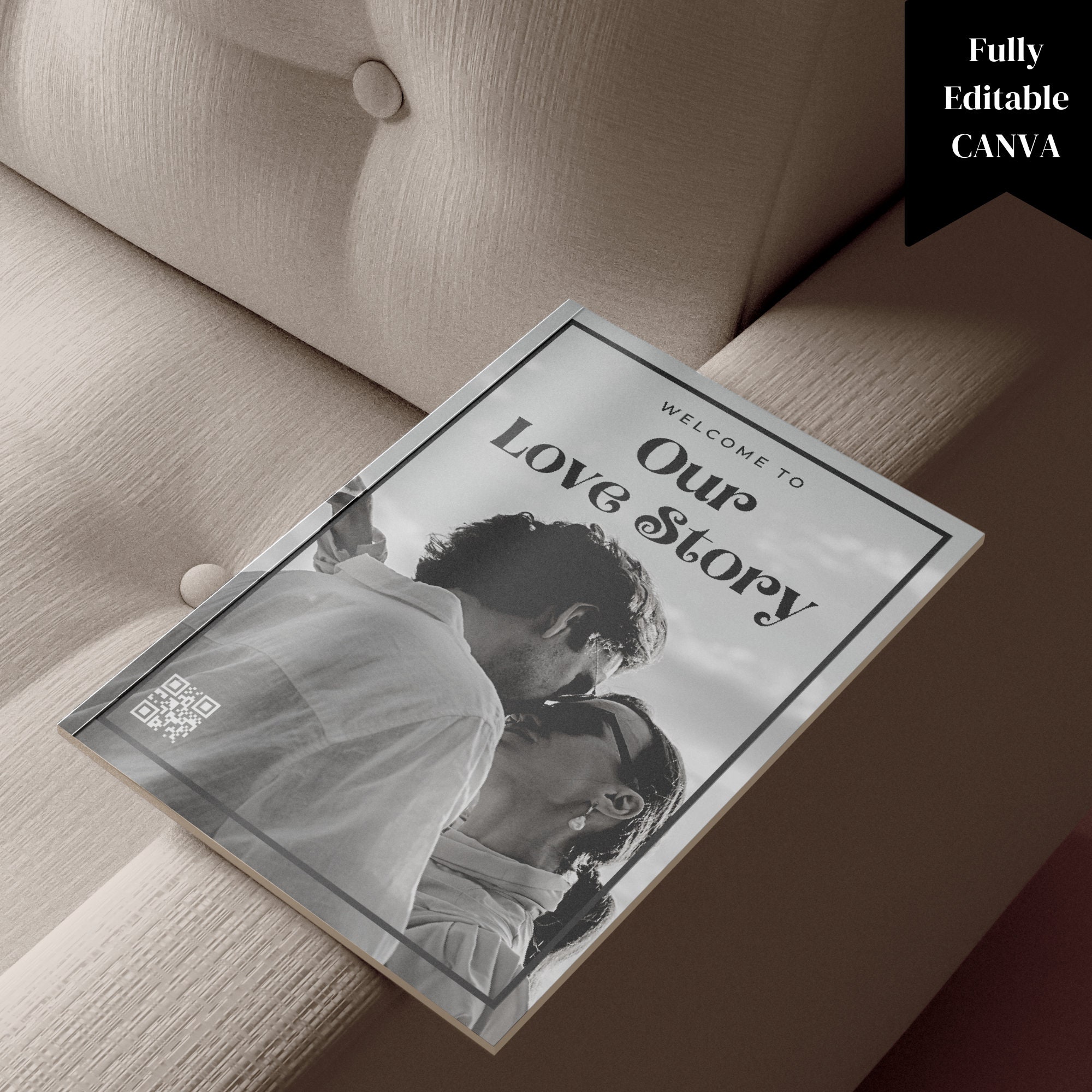 Wedding Program Magazine, Wedding Magazine Template Canva, Seating ...