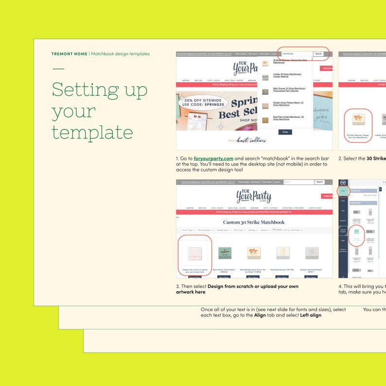 Digital Customizable Matchbook Template - Etsy