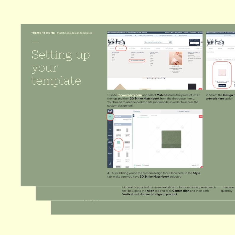 Digital Customizable Matchbook Template - Etsy