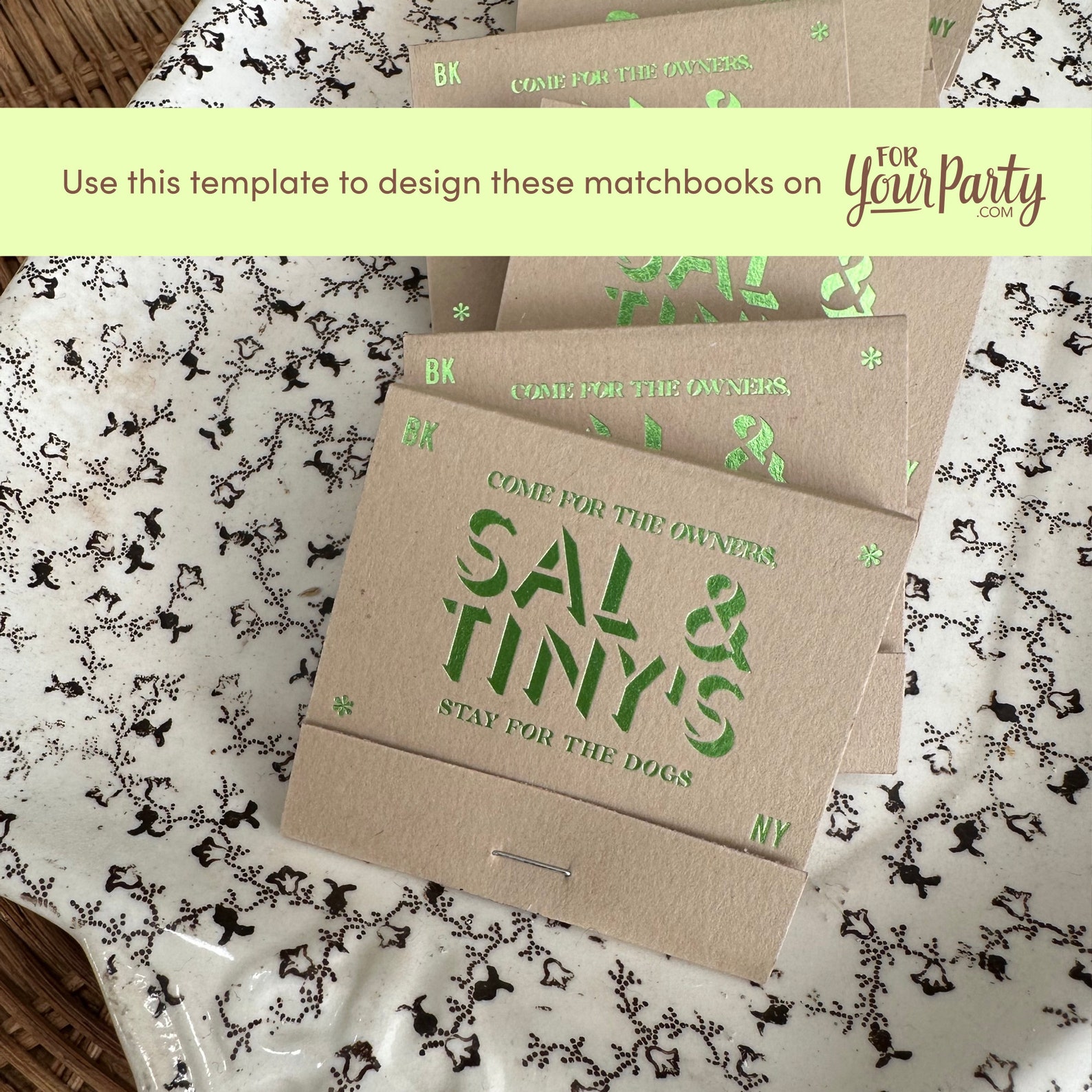 Digital Customizable Matchbook Template - Etsy