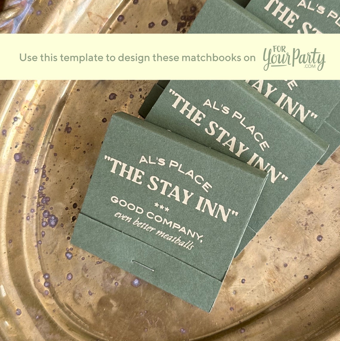 Digital Customizable Matchbook Template - Etsy