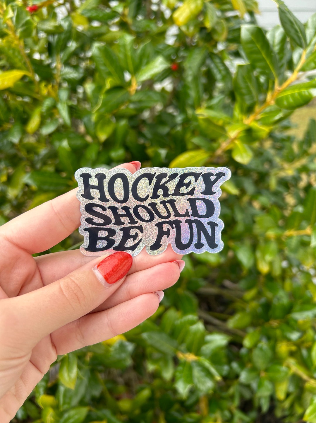 NEW! Hockey Should Be Fun | Glitter Hockey Sticker | NHL Sticker - Etsy