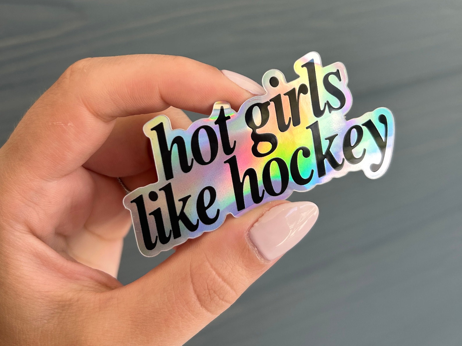 Hot Girls Like Hockey Holographic Hockey Sticker NHL - Etsy