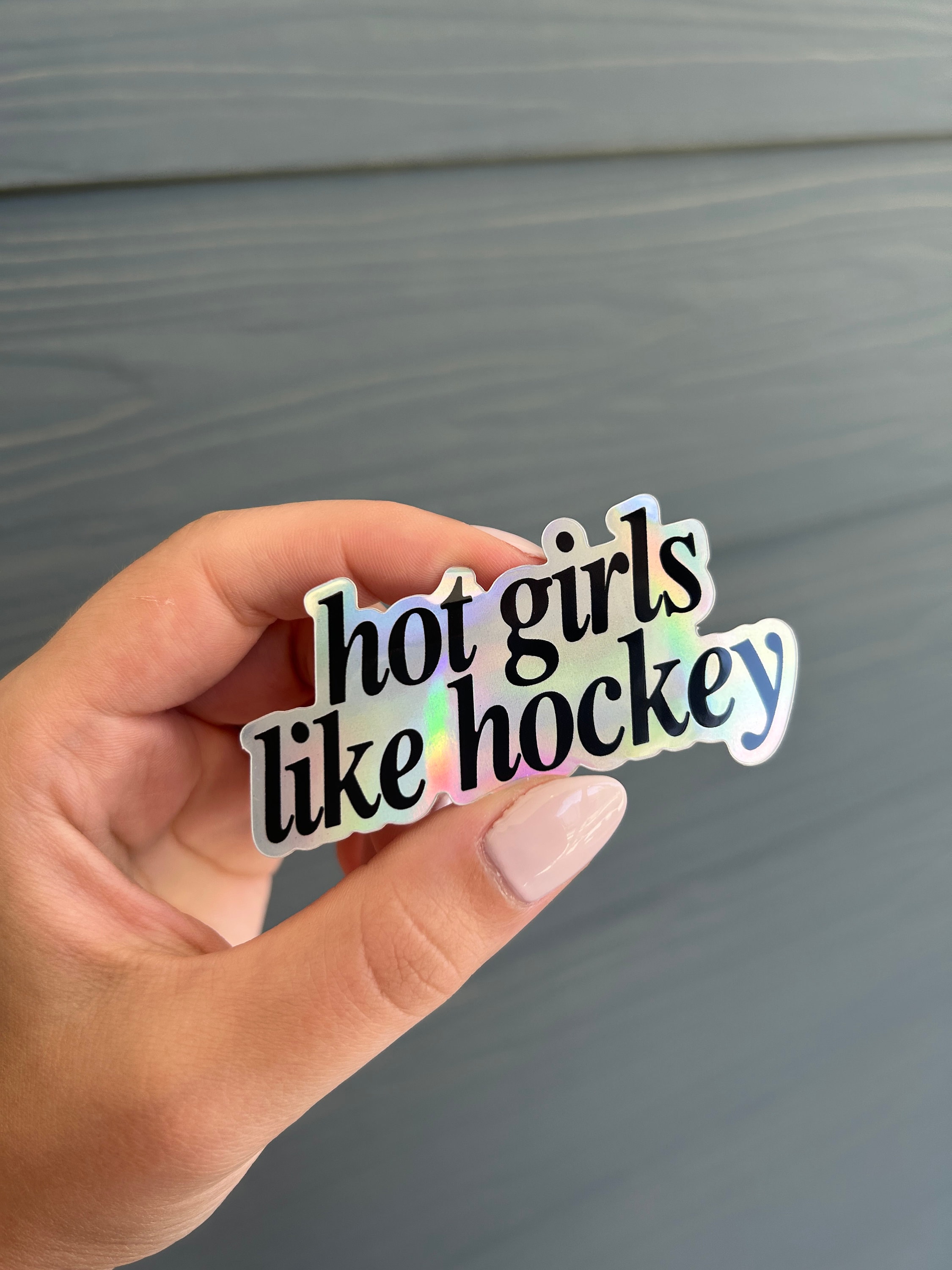 Hot Girls Like Hockey Holographic Hockey Sticker NHL - Etsy