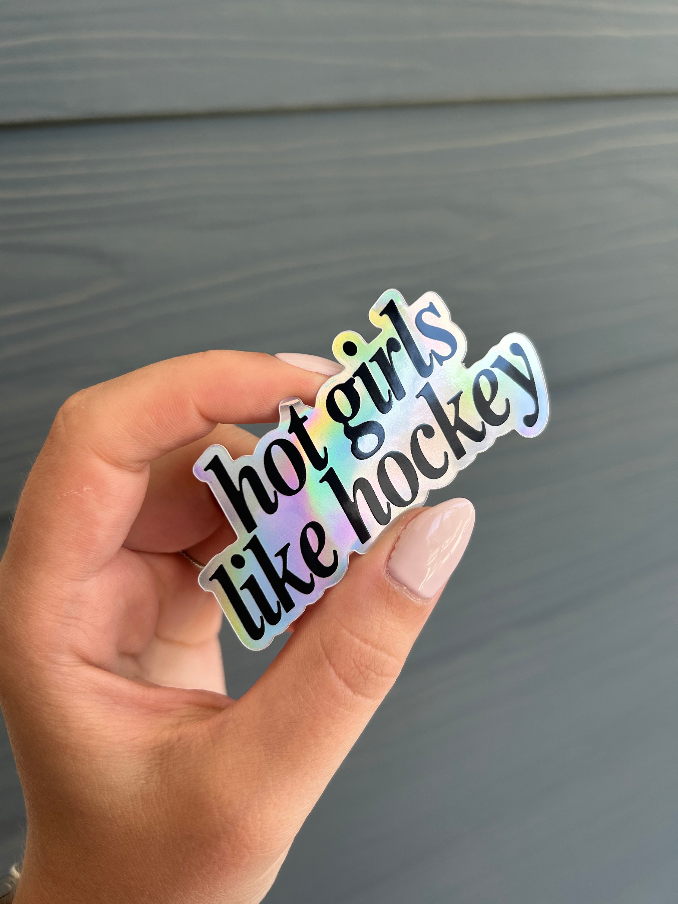 Hot Girls Like Hockey Holographic Hockey Sticker NHL - Etsy