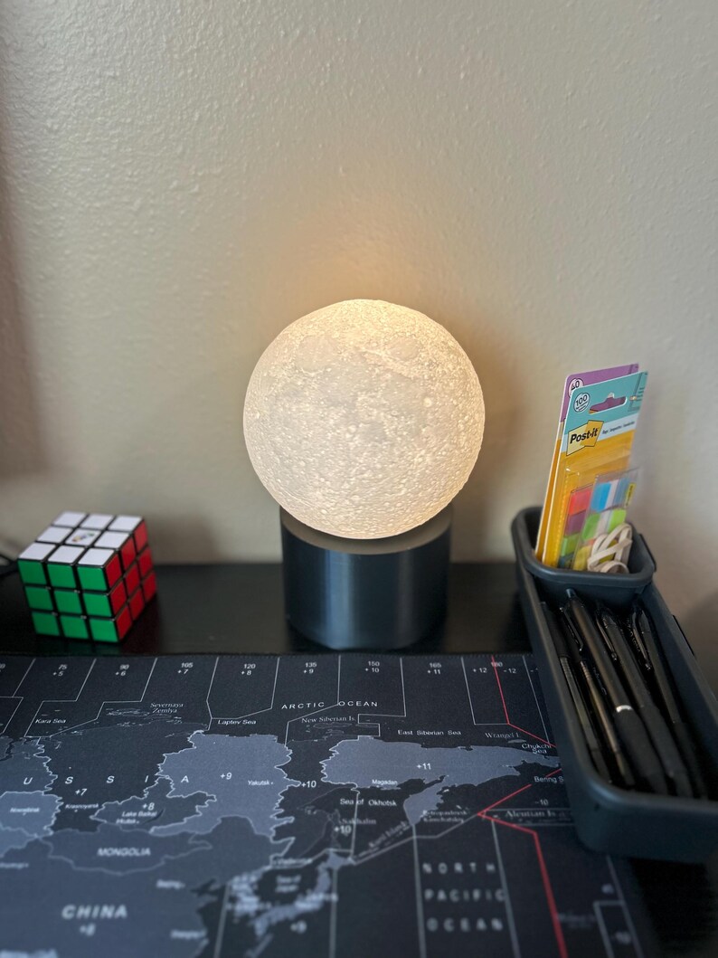 Moon Lamp | Scale Model Lunar Decor - Etsy