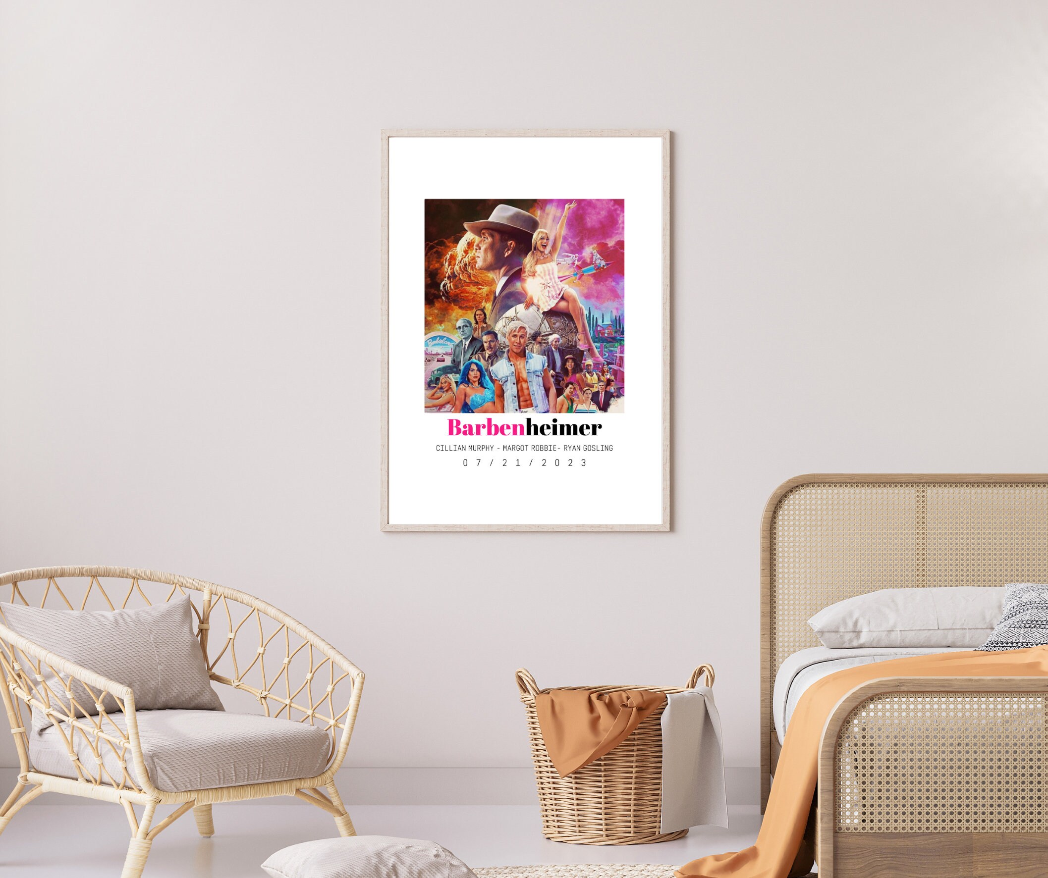 Barbenheimer Barbie Oppenheimer Movie Poster sold by Adora St. Kitts ...