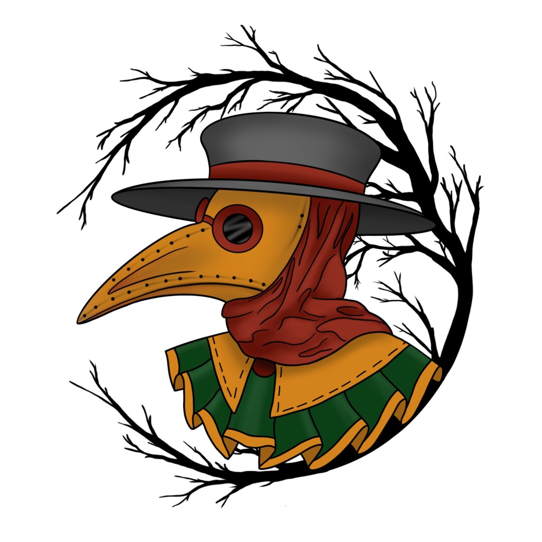 Temporary Tattoo, Plague Doctor, Color, Anonymous Tattoo - Etsy