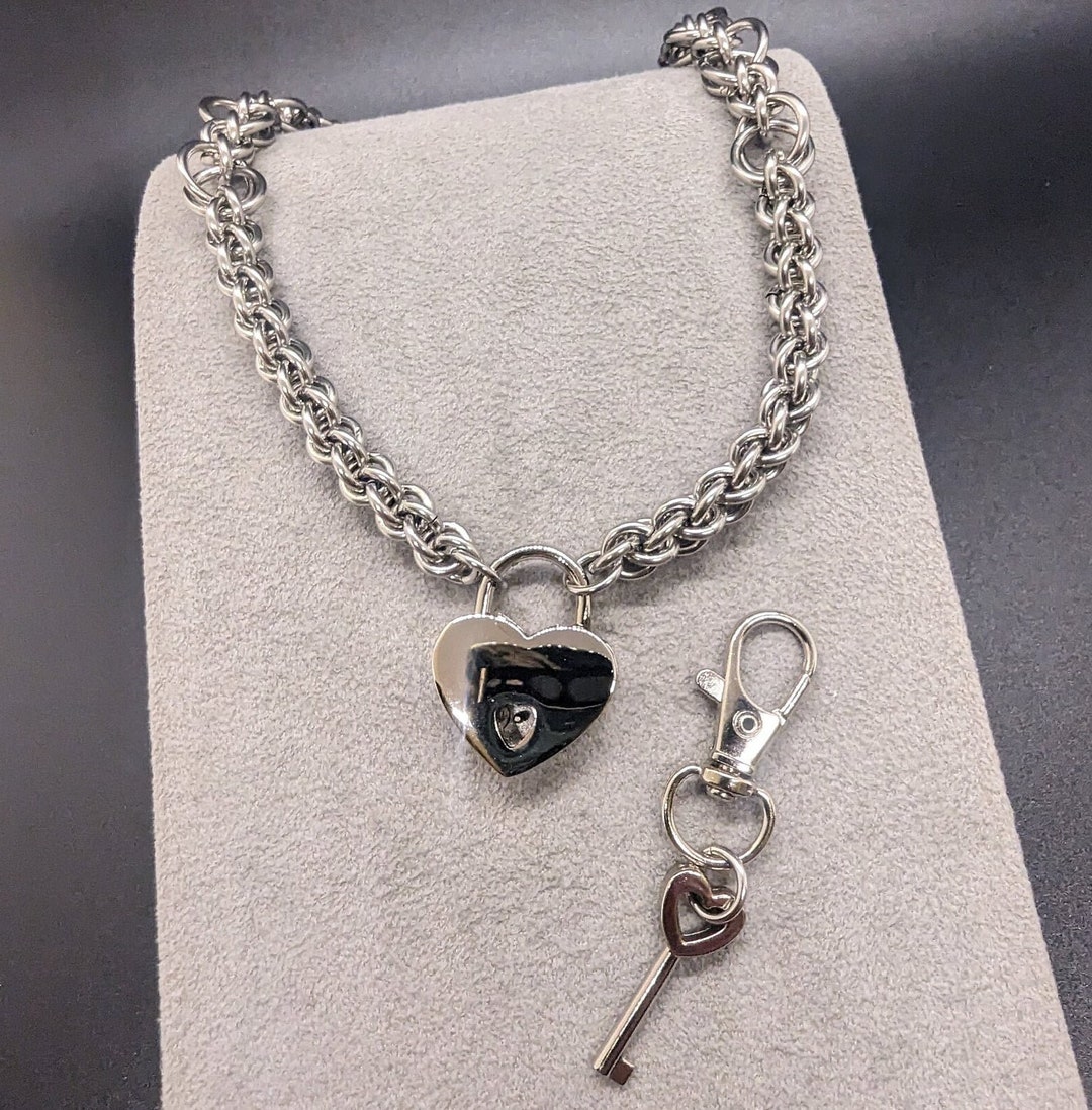 JPL3 Chainmaille Love Lock Choker With JPL3 Lace Accents - Etsy