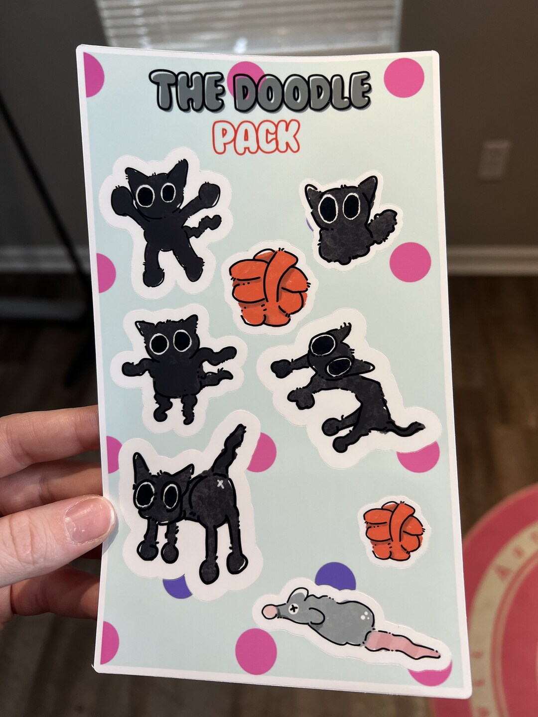 The Doodle Cat Sticker Pack - Etsy