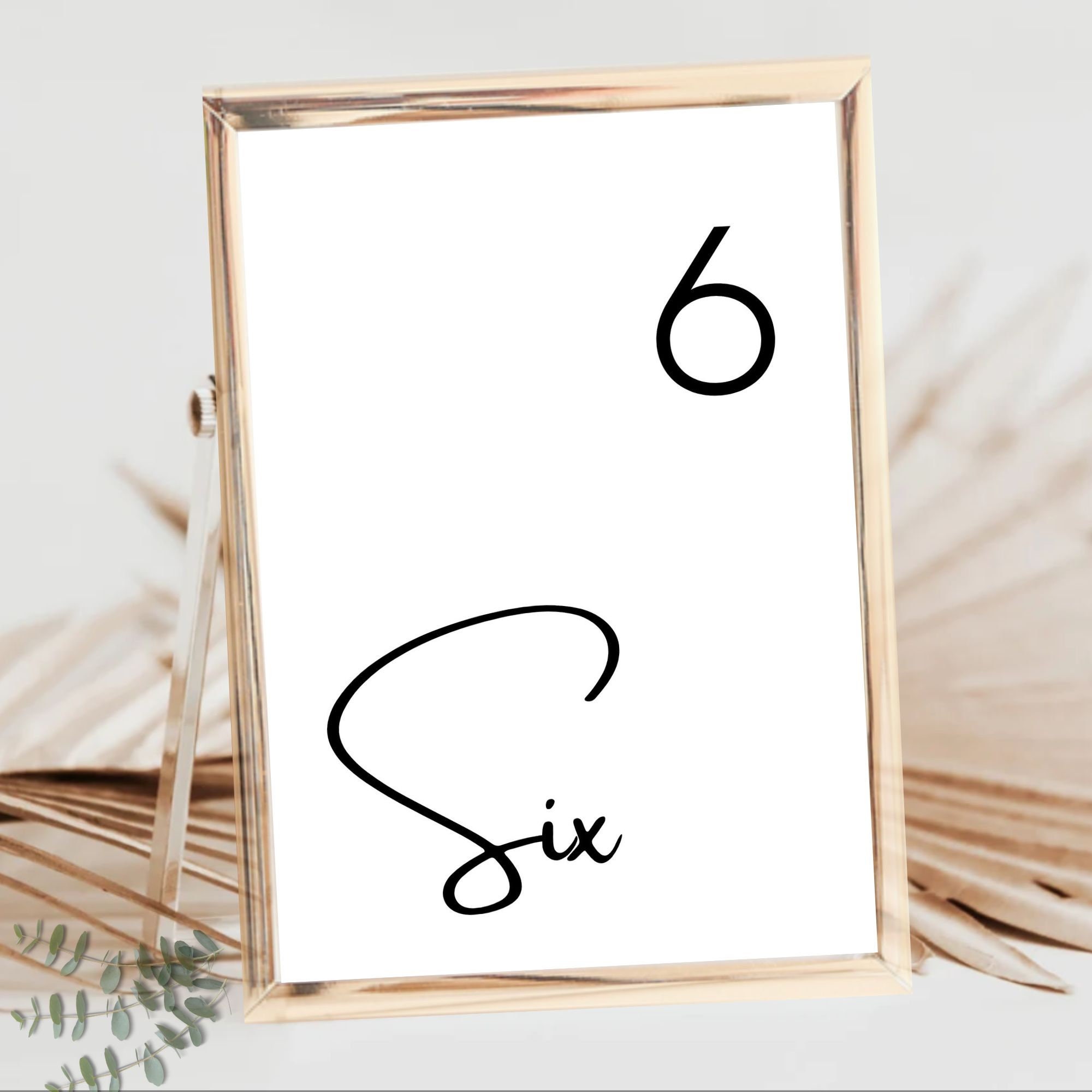Wedding Table Numbers Sign, Printable Table Number Sign for Reception ...