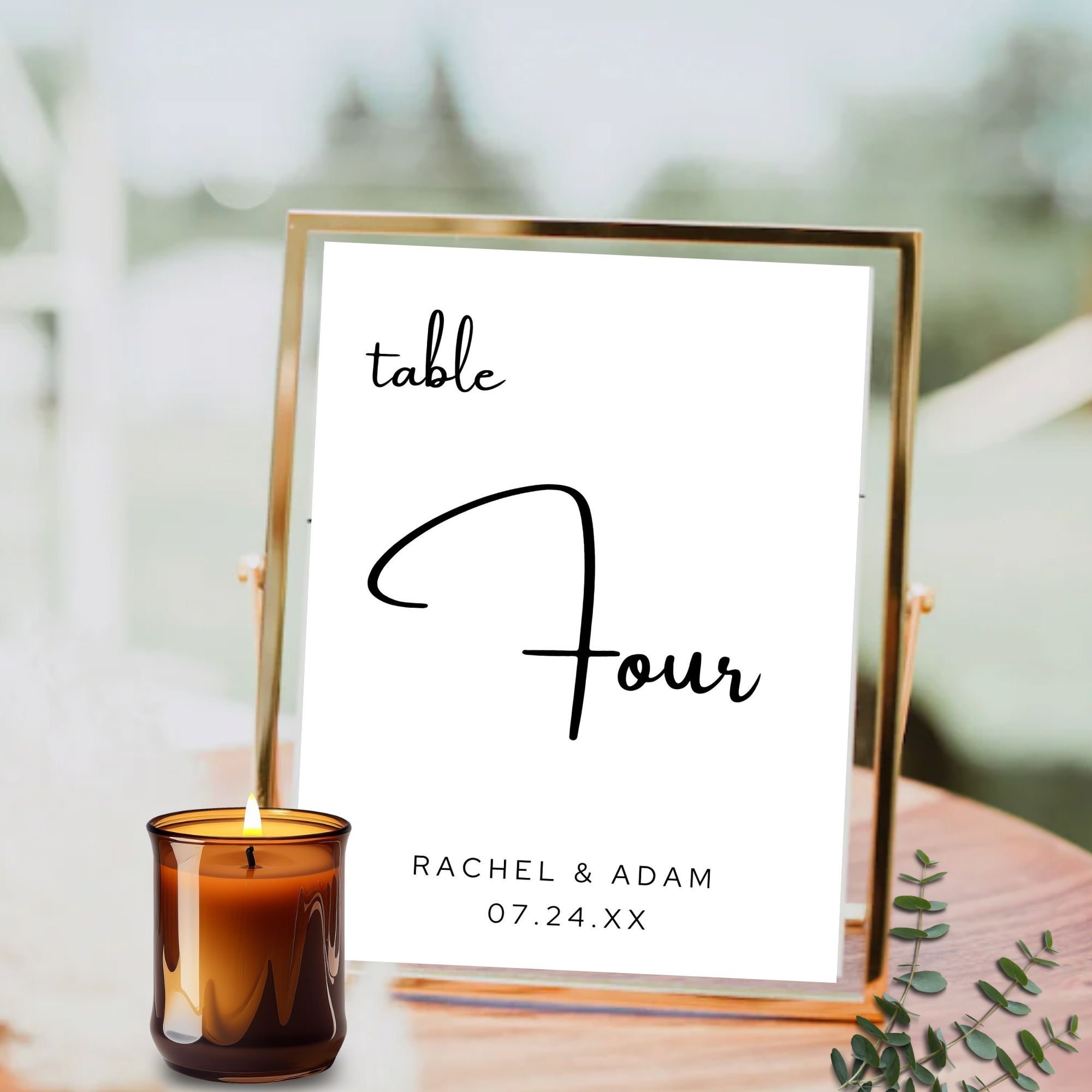 Wedding Table Numbers Sign, Printable Table Number Sign for Reception ...