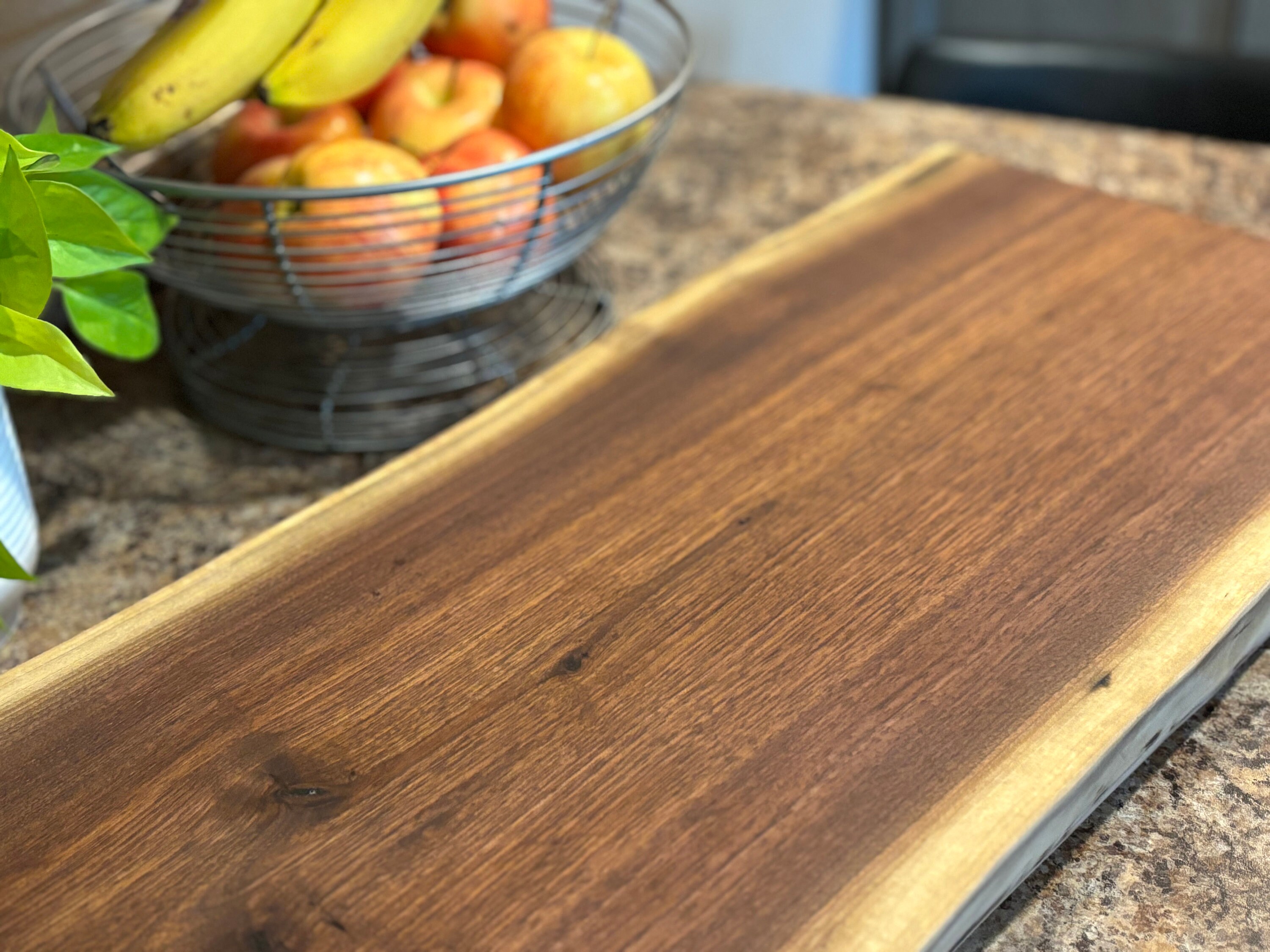 Black Walnut Live Edge Butcher Block-natural 26.5l X 12w X 2d - Etsy