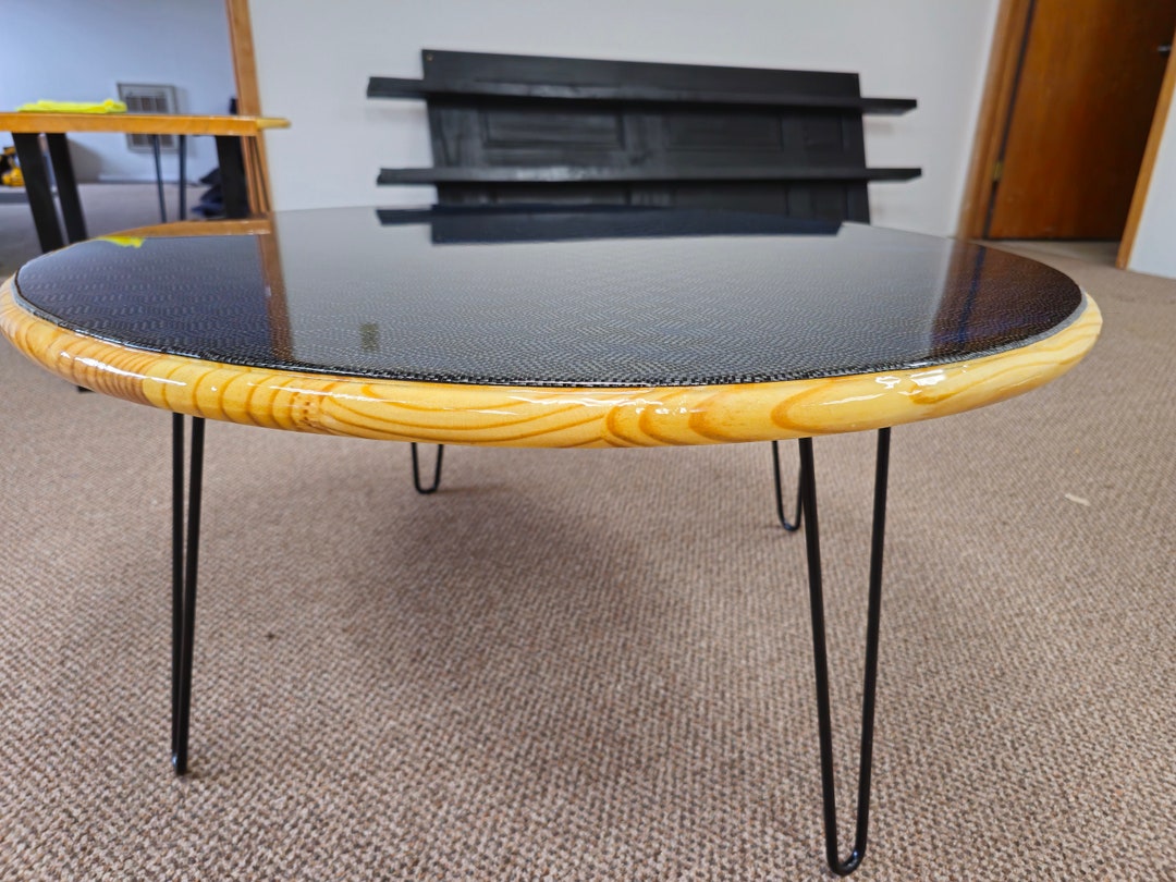 Carbon Fiber Coffee Table-deep Blue Sea Epoxy 36l X 36w X 17.25d - Etsy