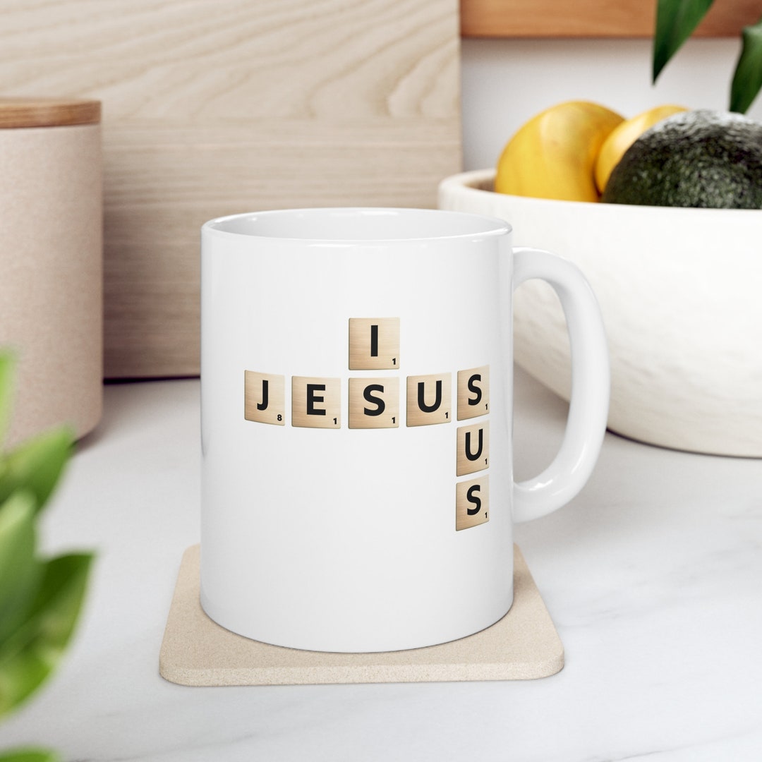 Jesus is Sus Scrabble Tile Coffee Mug, Funny Atheist Mug, Anti-religion ...