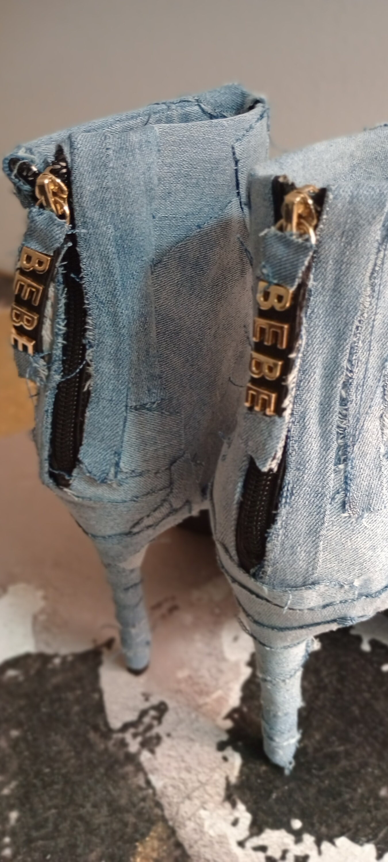 Denim Patchwork Boots, Women Boots, Upcycle Boots, Sustainable Fashion ...