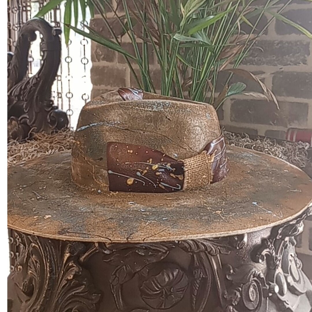 The Maurice Fedora, Wide Brim, Men Hat, Women Hat Wearable Art - Etsy