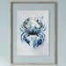 Blue Crab Watercolor, Coastal Wall Art, Nautical Poster, Marine Life ...