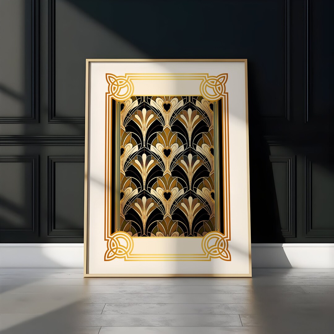 Art Deco PRINTABLE Wall Art Trendy Print Vintage Style Poster Floral ...