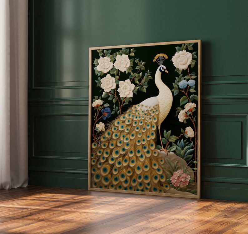 William Morris Peacock Print: Vintage Floral Wall Art, Art Nouveau ...