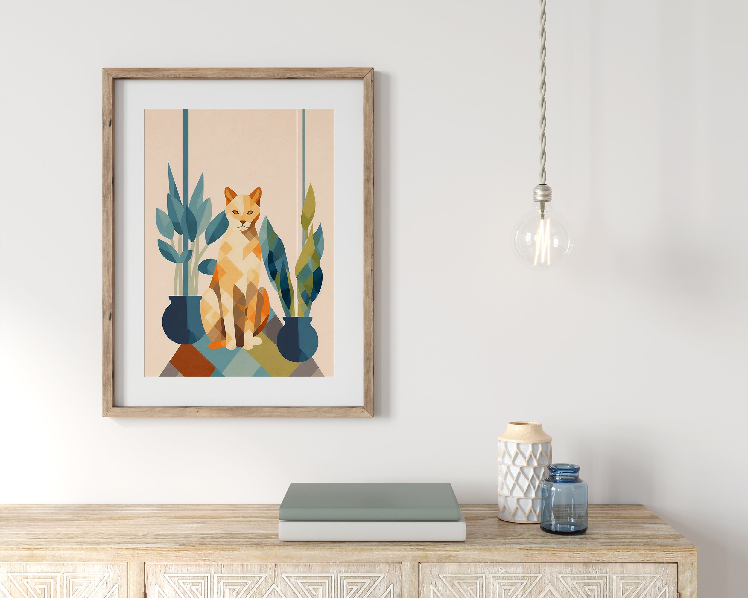 Boho Wall Art Mid Century Art Prints Set of 3 Modern Wall - Etsy