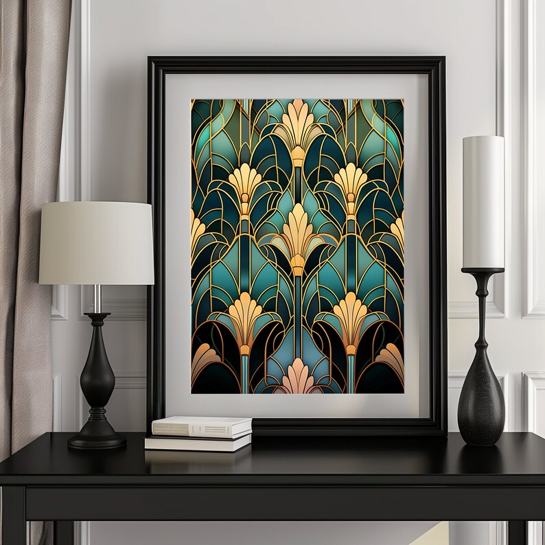 Art Deco Wall Art Retro Print Art Deco Wall Decor Trendy Art Poster ...