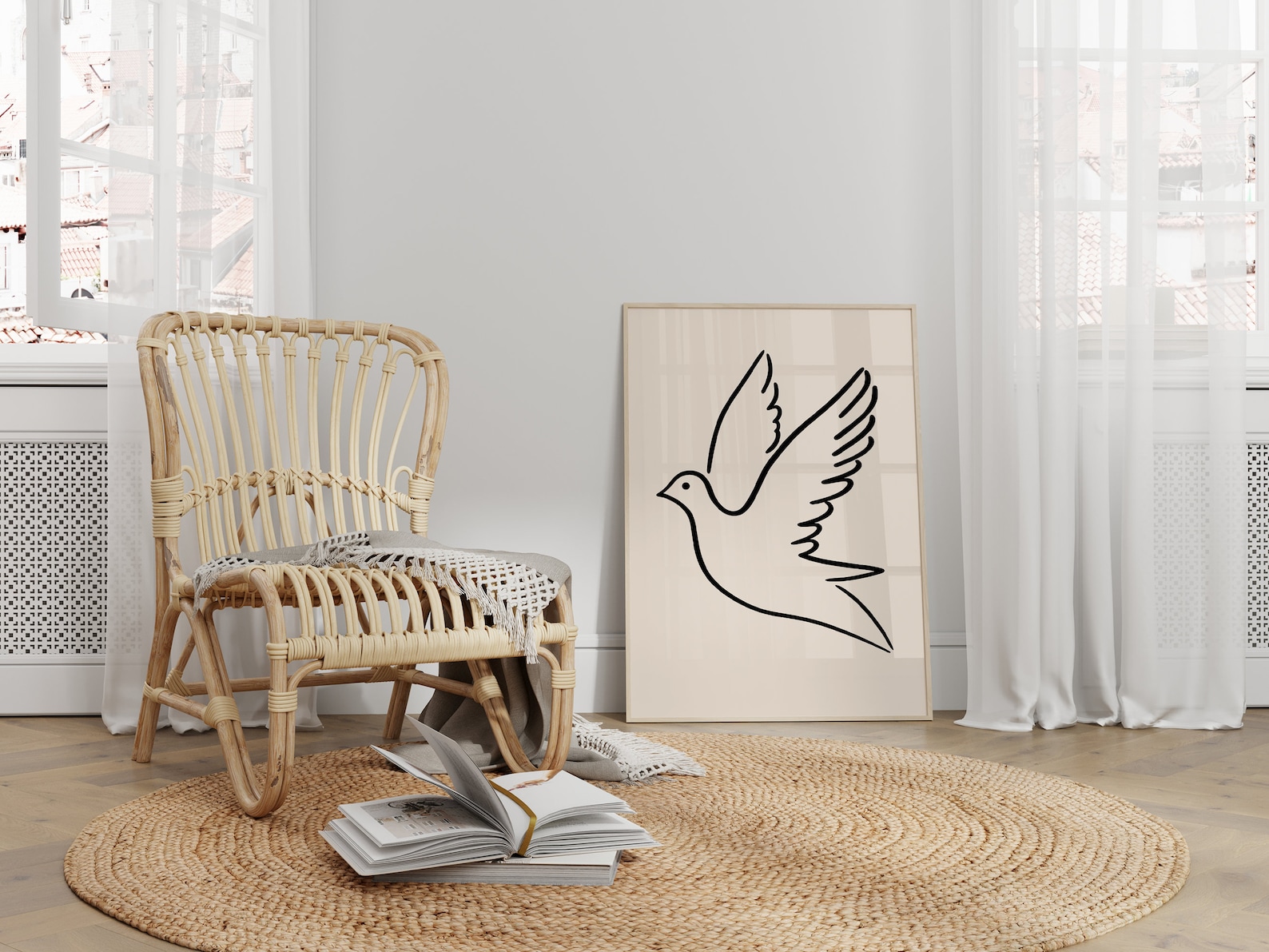 Pigeon Wall Art Print Henri Matisse Style Minimalist Modern Boho Poster ...