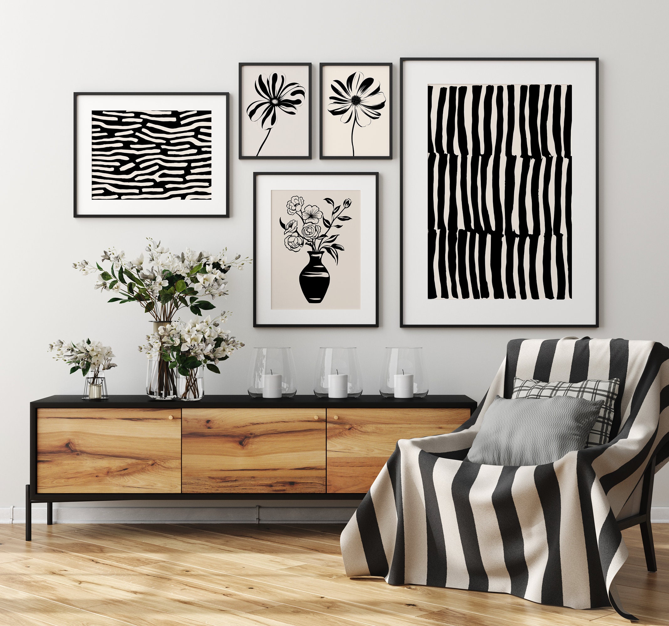 Modern Gallery Wall Prints Set of 70 Boho Wall Art Bundle Eclectic Home ...