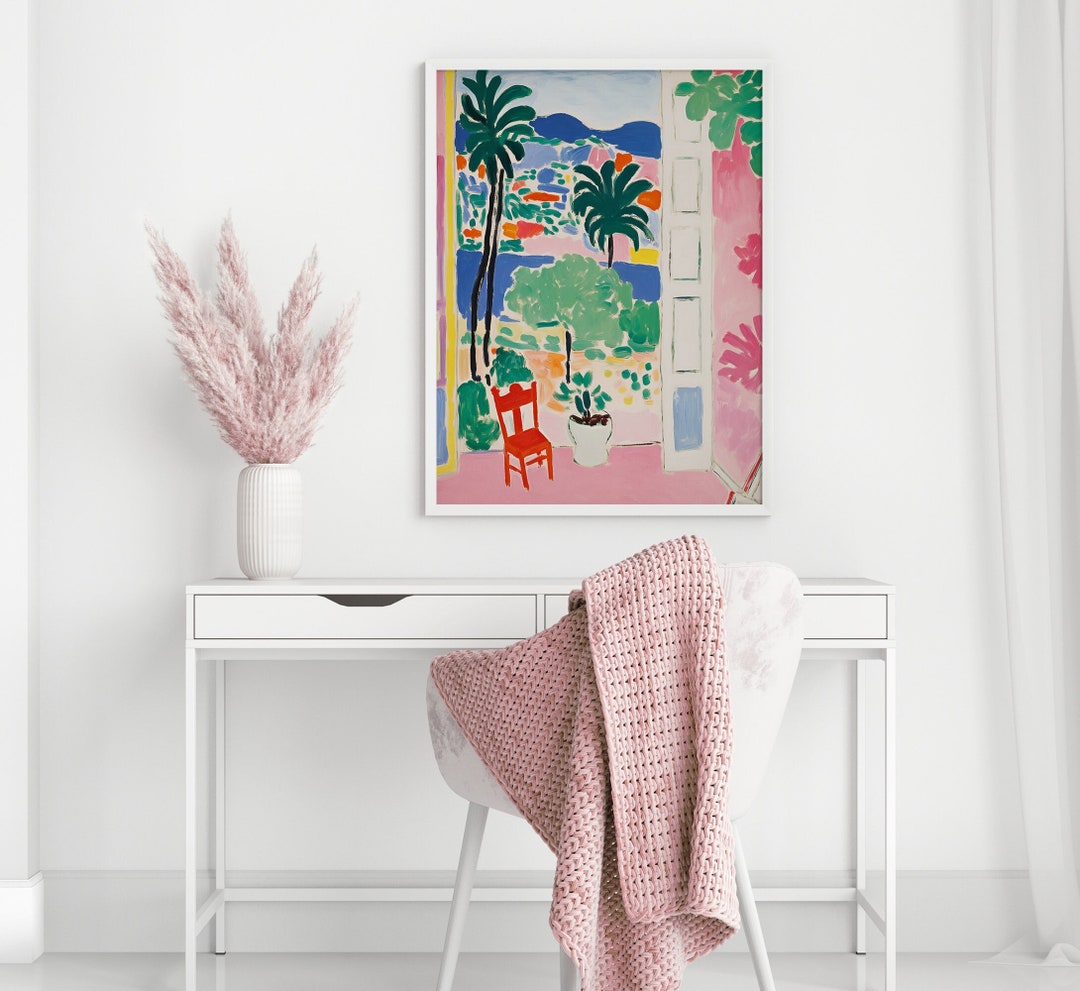 Henri Matisse Pink Studio Wall Art, Colorful Poster Print, Eclectic ...