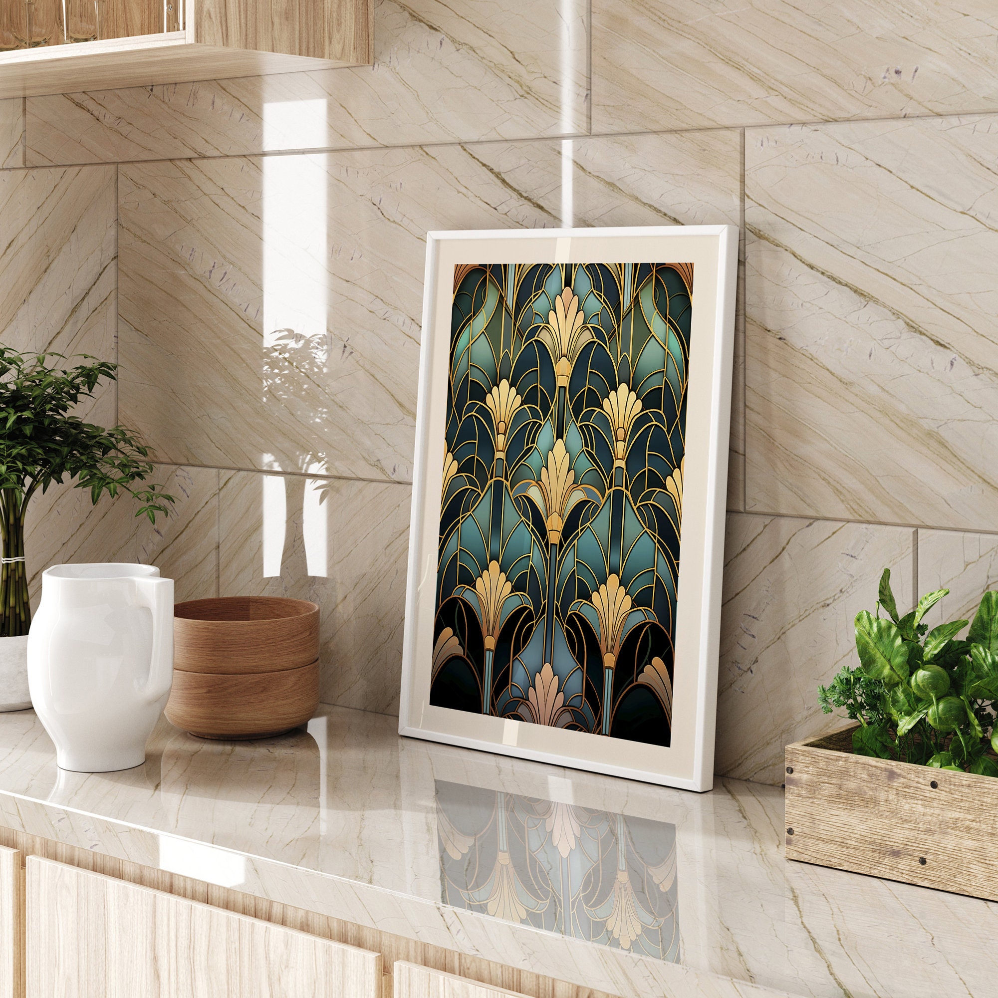 Art Deco Wall Art Retro Print Art Deco Wall Decor Trendy Art Poster ...