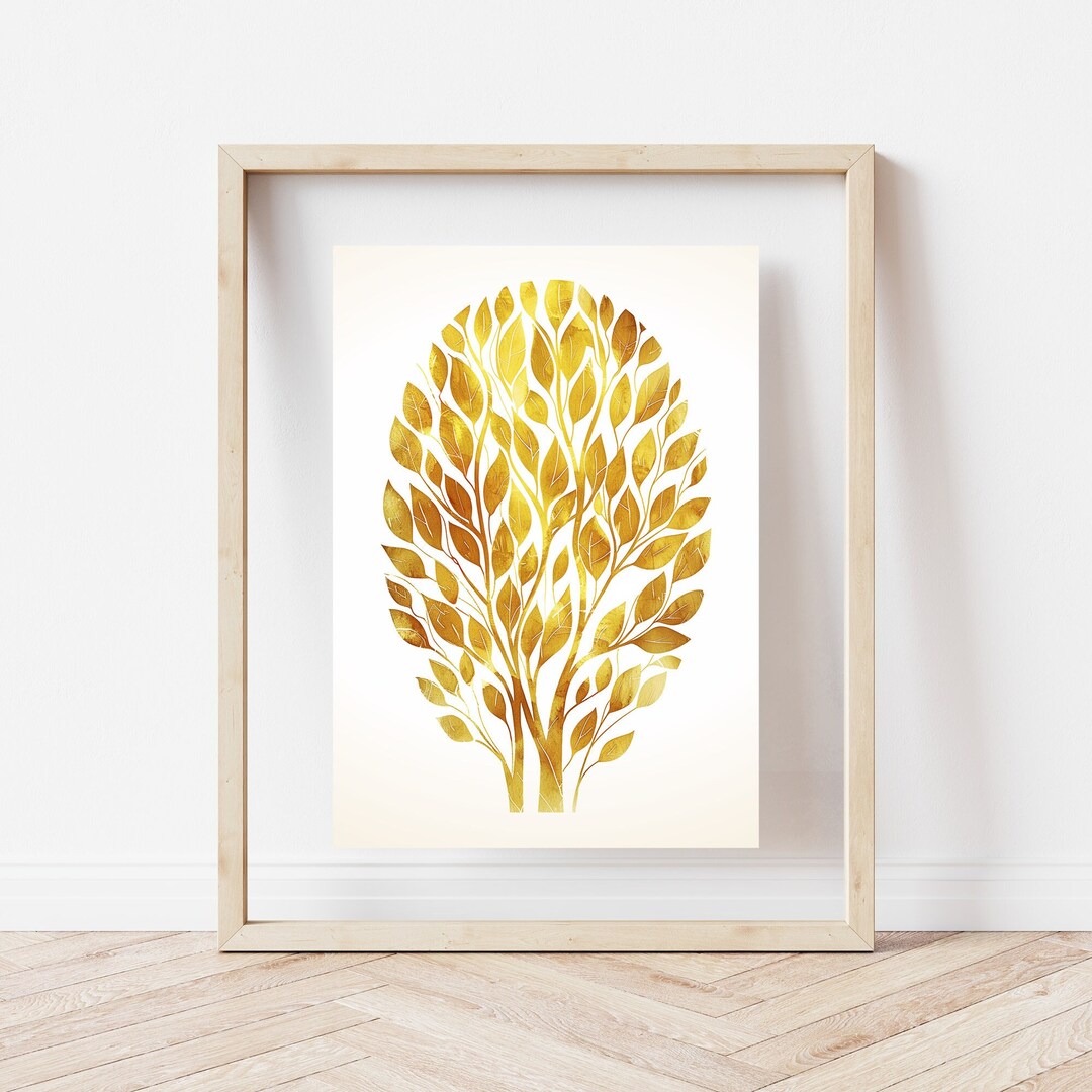 Boho Wall Art Trendy Print Tree of Life Poster Art Deco Print Gold Wall ...
