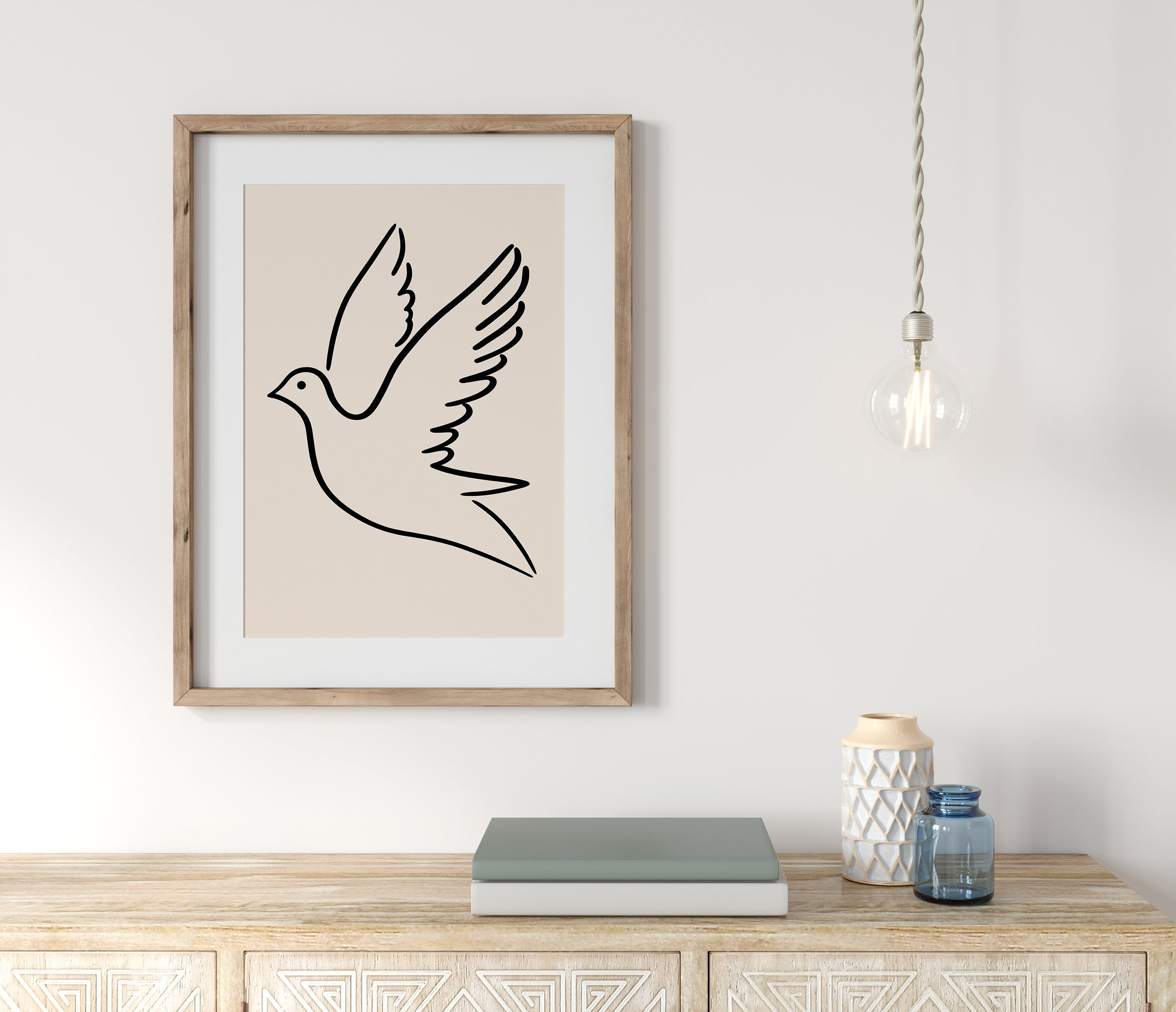 Pigeon Wall Art Print Henri Matisse Style Minimalist Modern Boho Poster ...