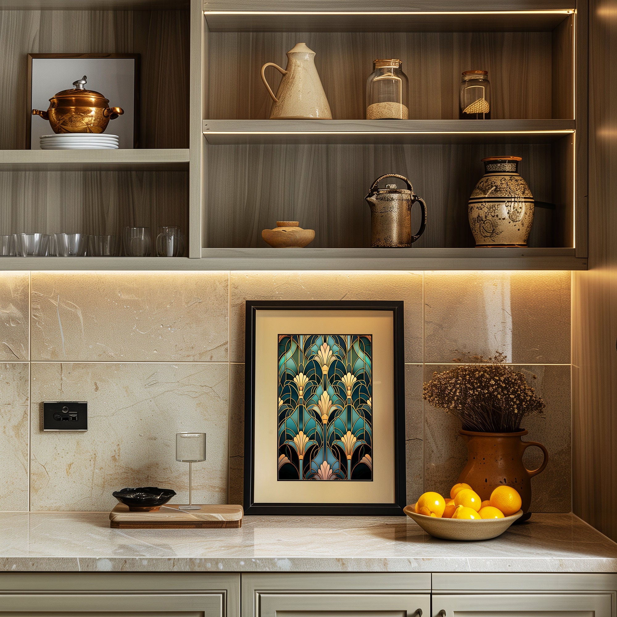 Art Deco Wall Art Retro Print Art Deco Wall Decor Trendy Art Poster ...