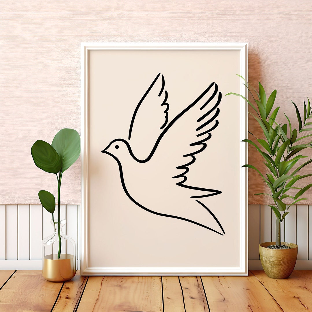 Pigeon Wall Art Print Henri Matisse Style Minimalist Modern Boho Poster ...