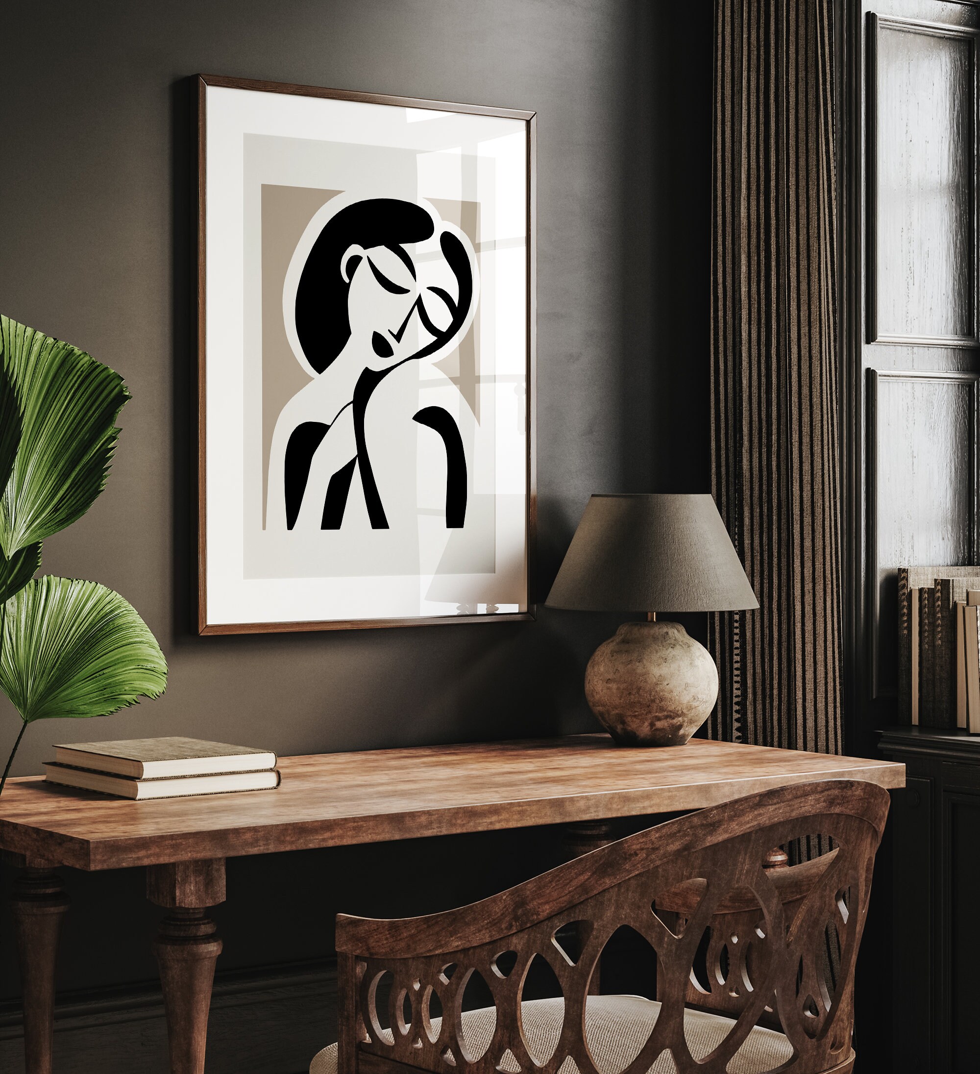 Abstract People Wall Art Female Portrait Art Decor Digital - Etsy